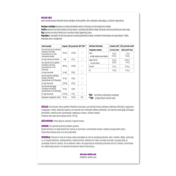 Pro Nerv Forte - MaxMedica